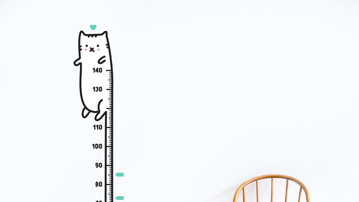 New repositionable heigth chart wall stickers for kids rooms — Made of ...