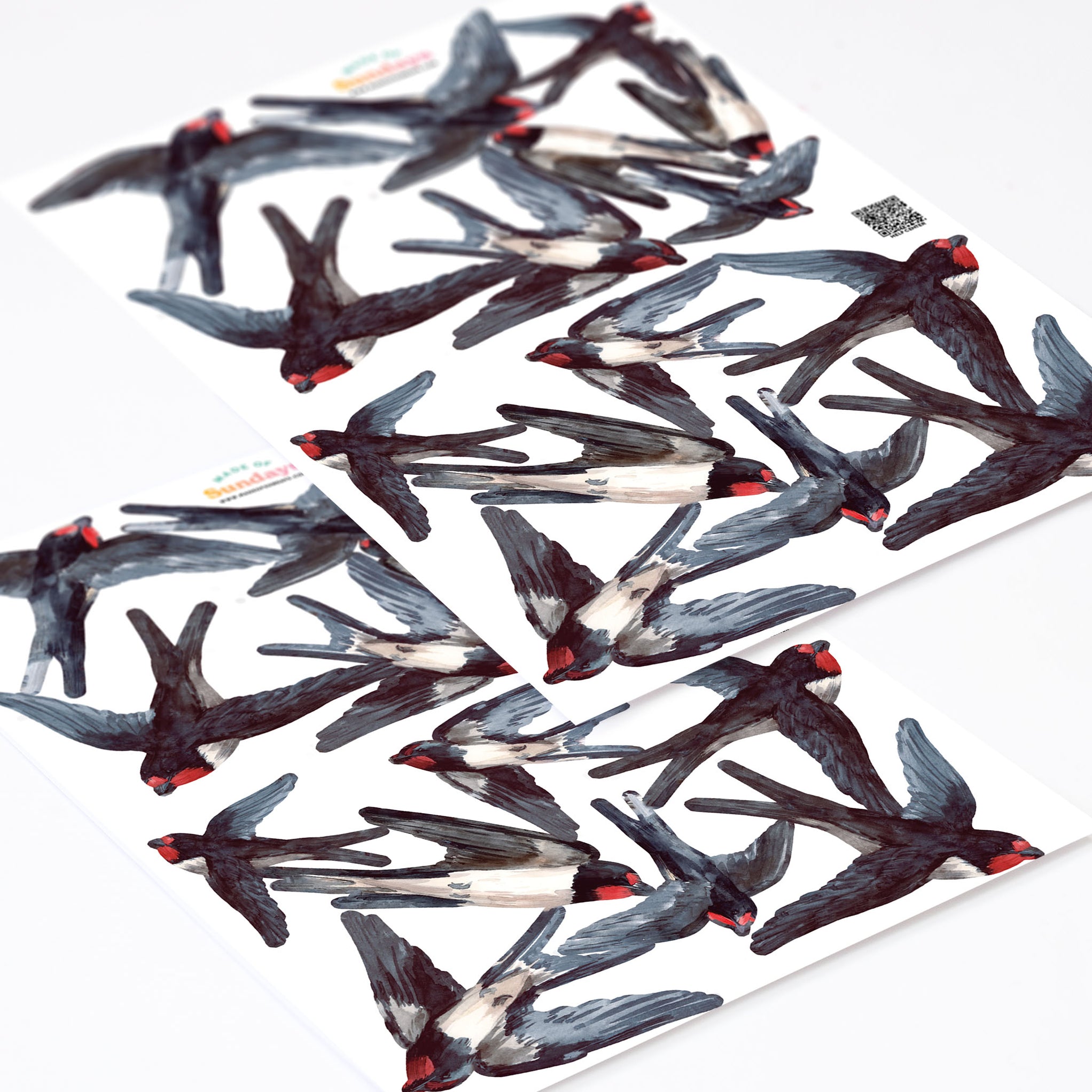 Swallows Wall Stickers, plastic-free bird wall stickers — Made of Sundays