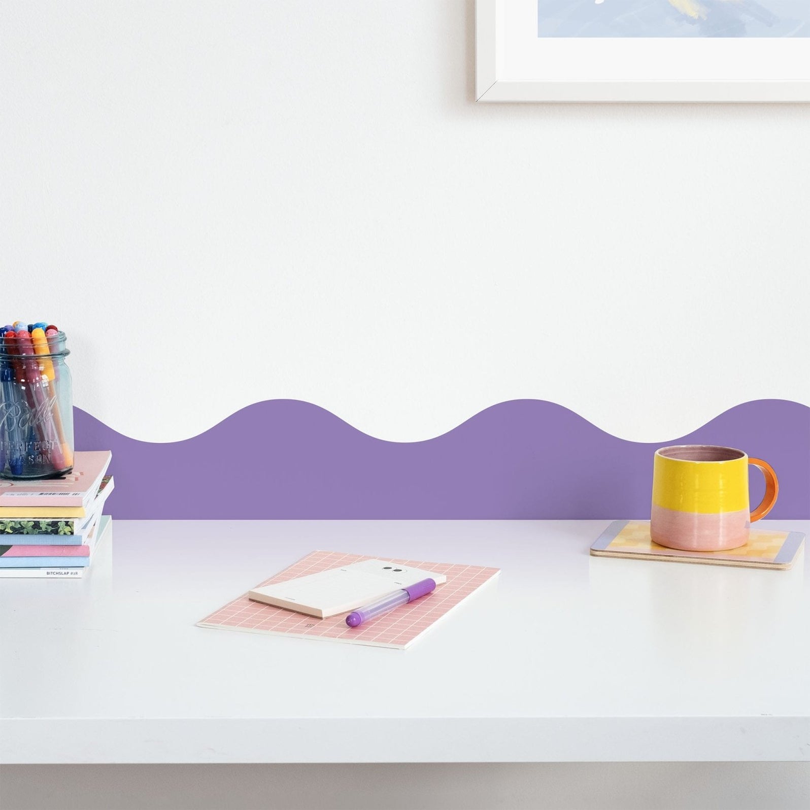 Bespoke Wave Border Wallpaper, peel & stick wallpaper borders — Made of ...