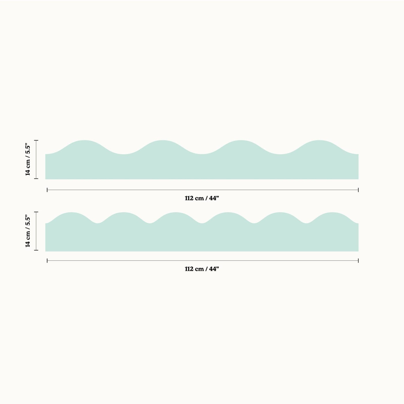 Bespoke Wave Border Wallpaper, peel & stick wallpaper borders — Made of ...