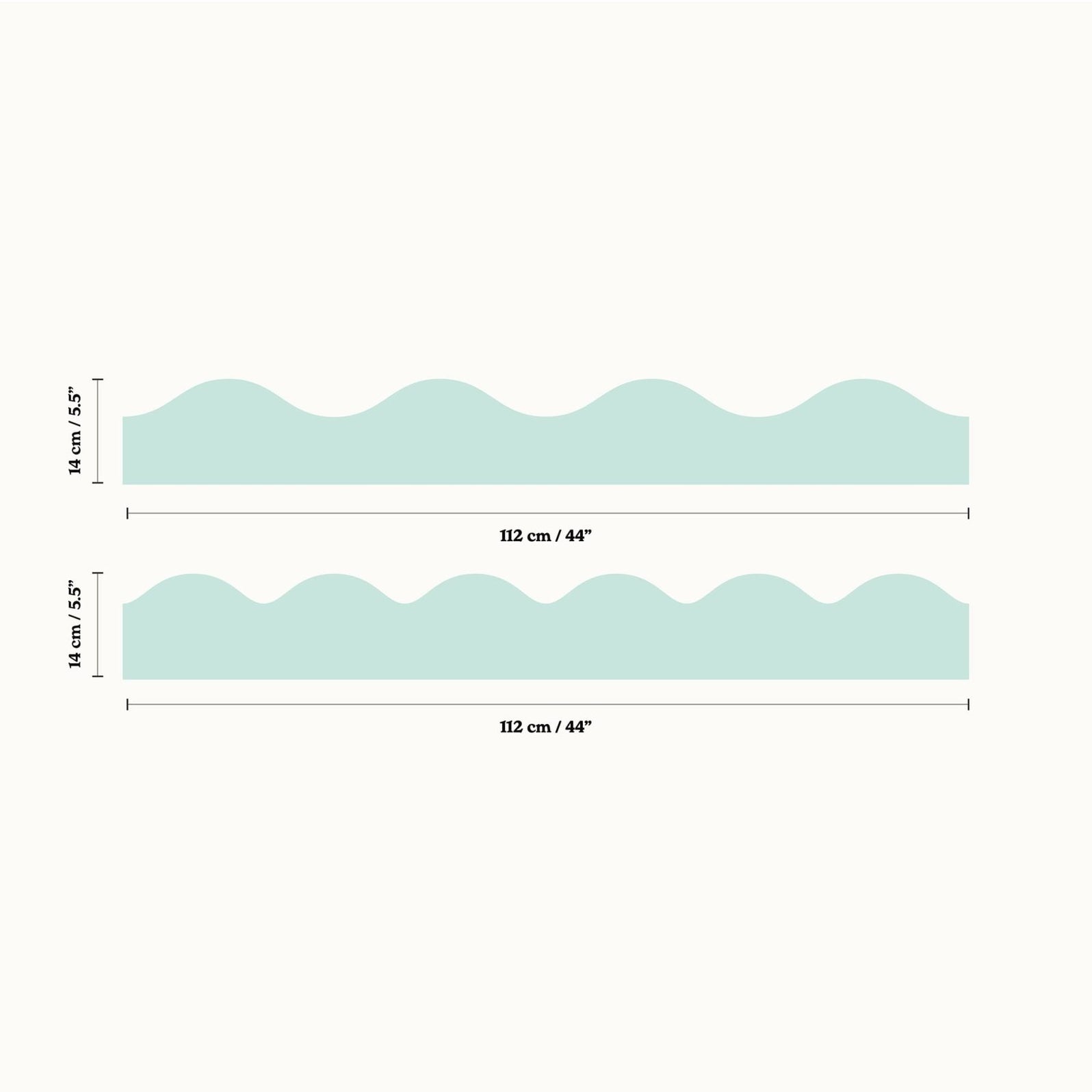 Bespoke Wave Border Wallpaper, peel & stick wallpaper borders — Made of ...