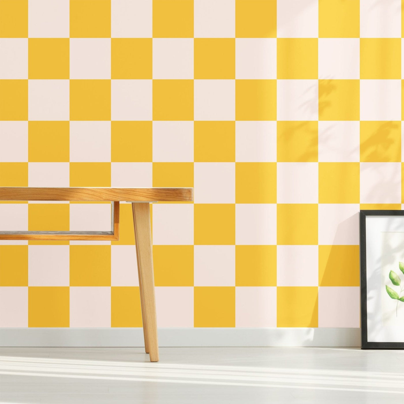 Checkerbard Peel & Stick wallpaper for happy homes - Made of Sundays