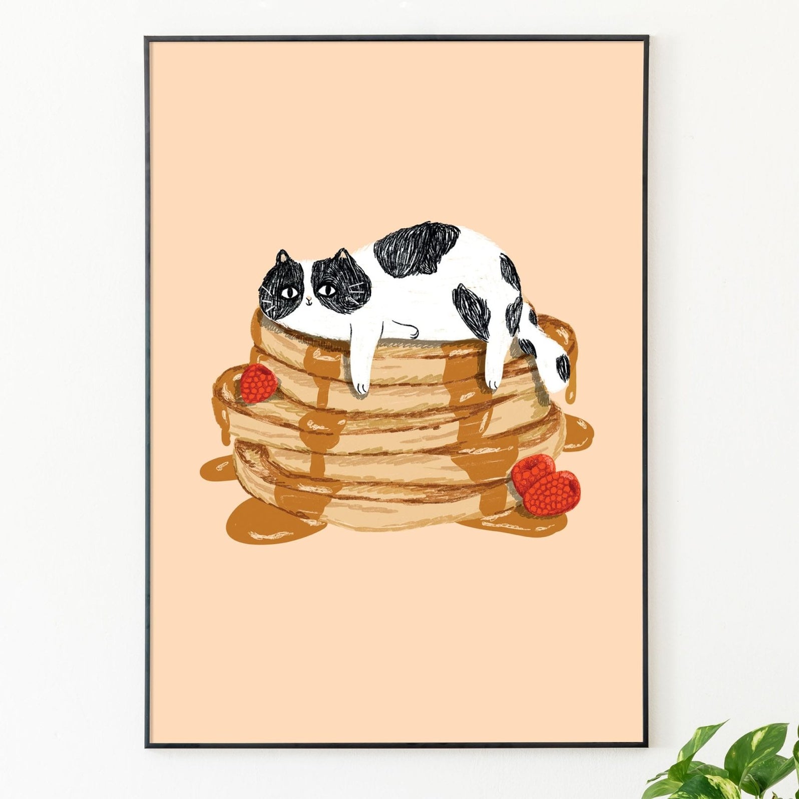 Pancake Cat Poster for homes that appreciates cats and pancakes — Made ...