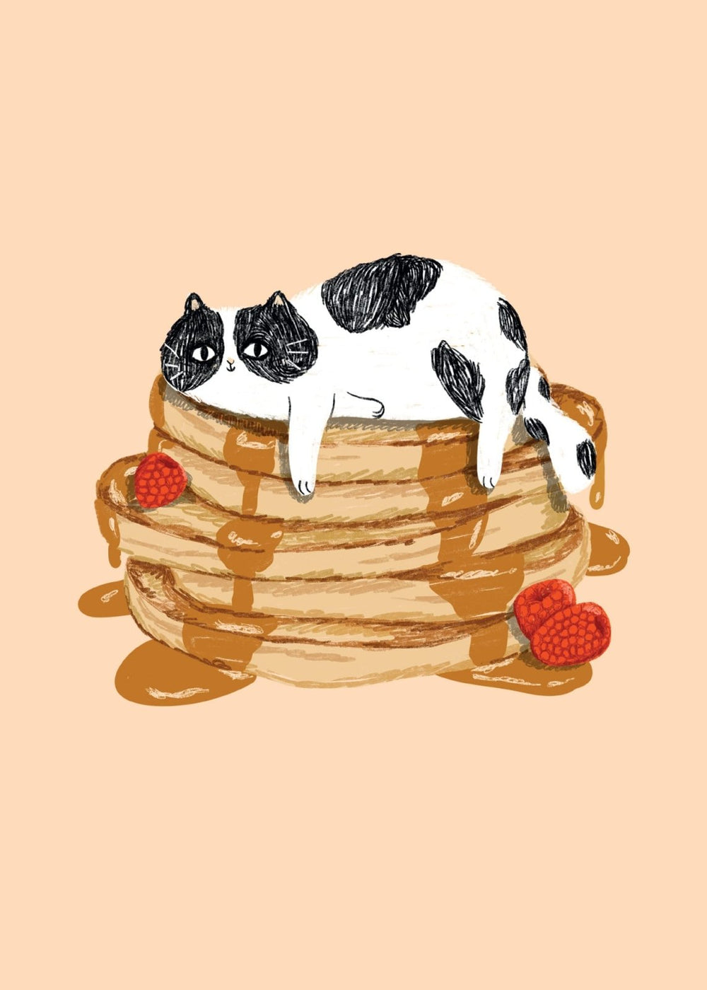 Pancake Cat Poster for homes that appreciates cats and pancakes — Made ...
