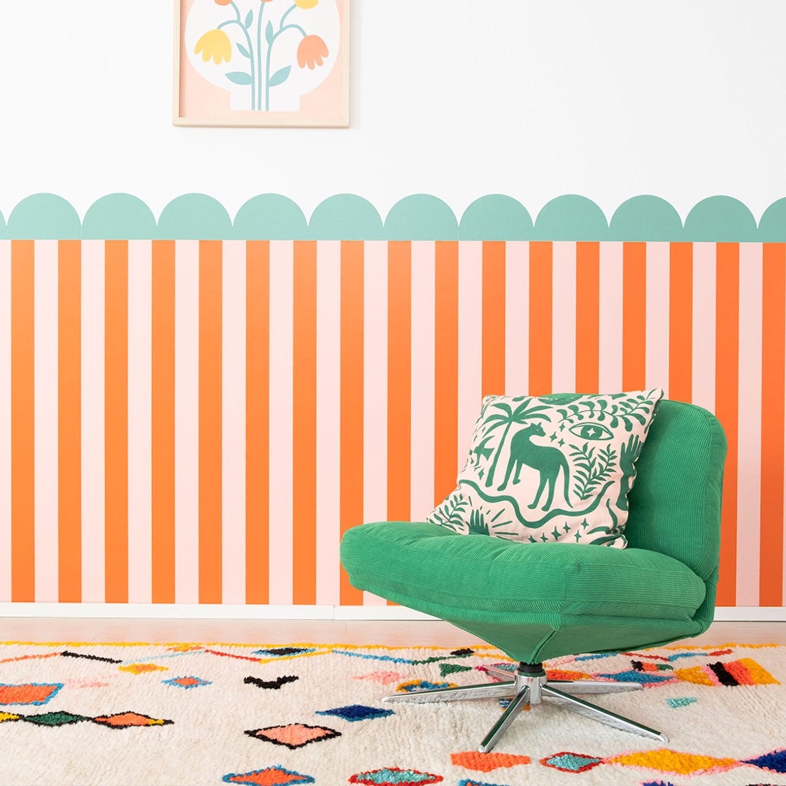 Bespoke Striped Wallpaper, create your own peel and stick wallpaper ...