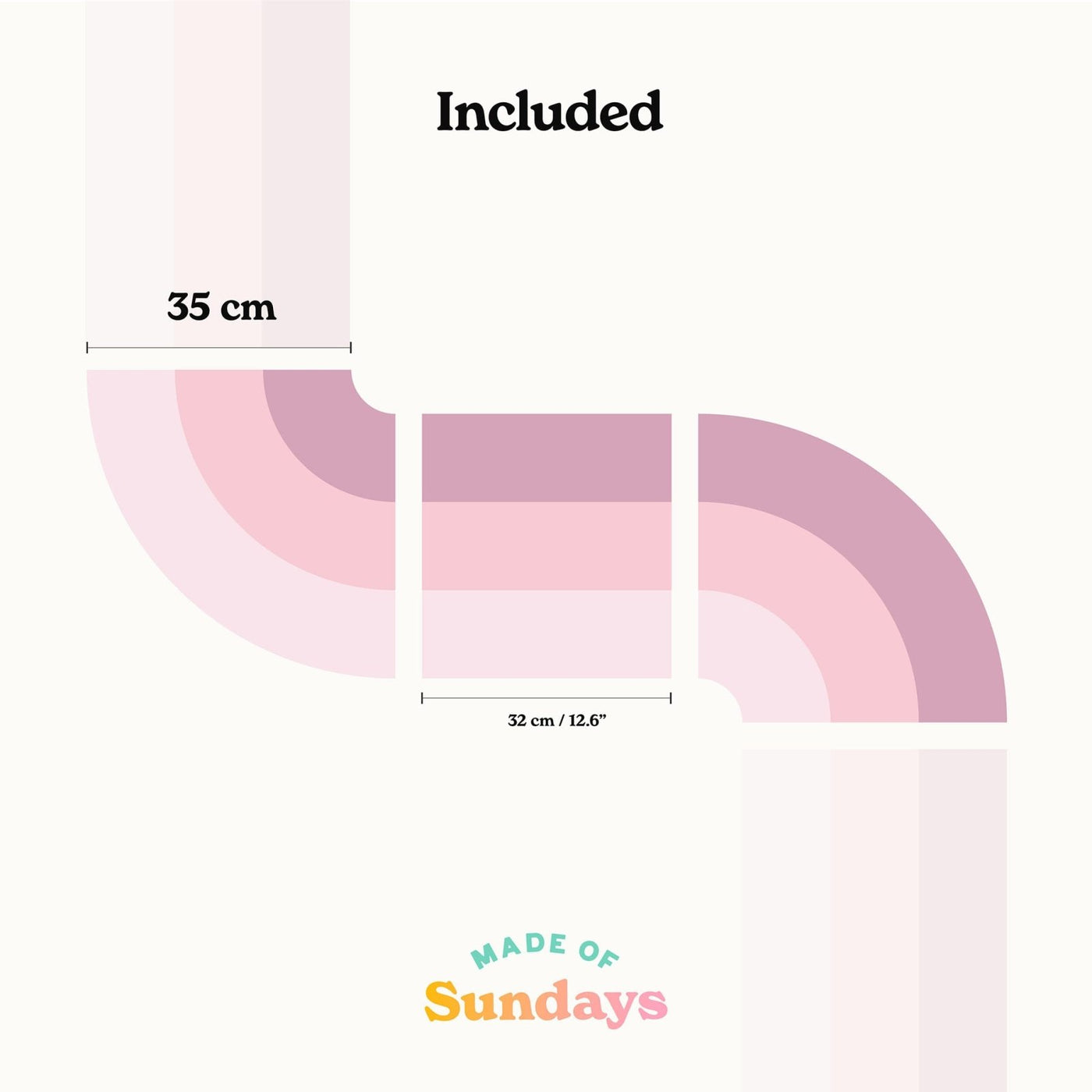 Curvy stripe border wallpaper, peel & stick and plastic-free — Made of ...