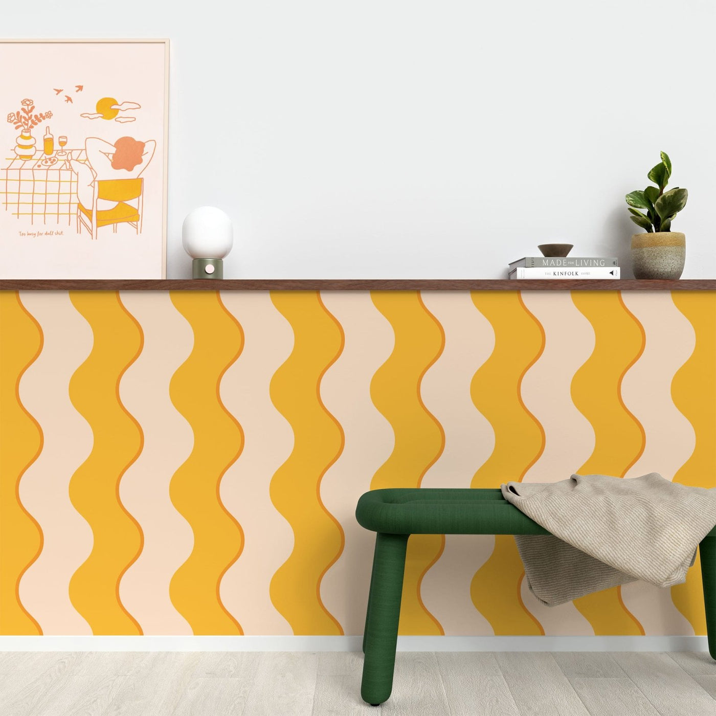 Bespoke Udon Wiggle Peel & Stick Wallpaper, easy to install — Made of ...