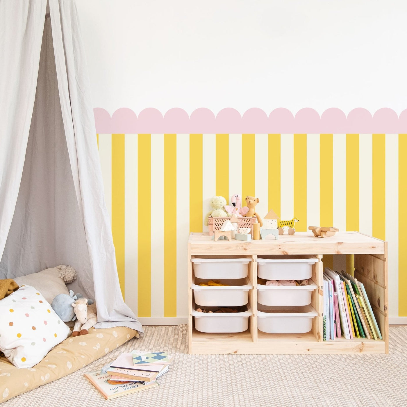 Bespoke Striped Wallpaper, create your own peel and stick wallpaper ...
