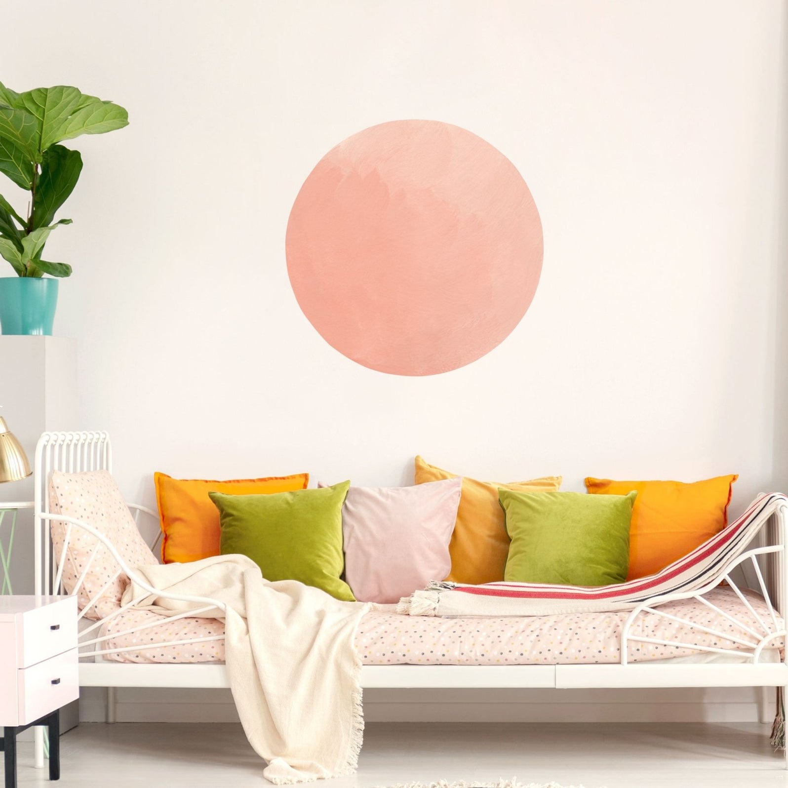 Big Abstract Circle wall sticker with beautiful texture, plastic-free ...