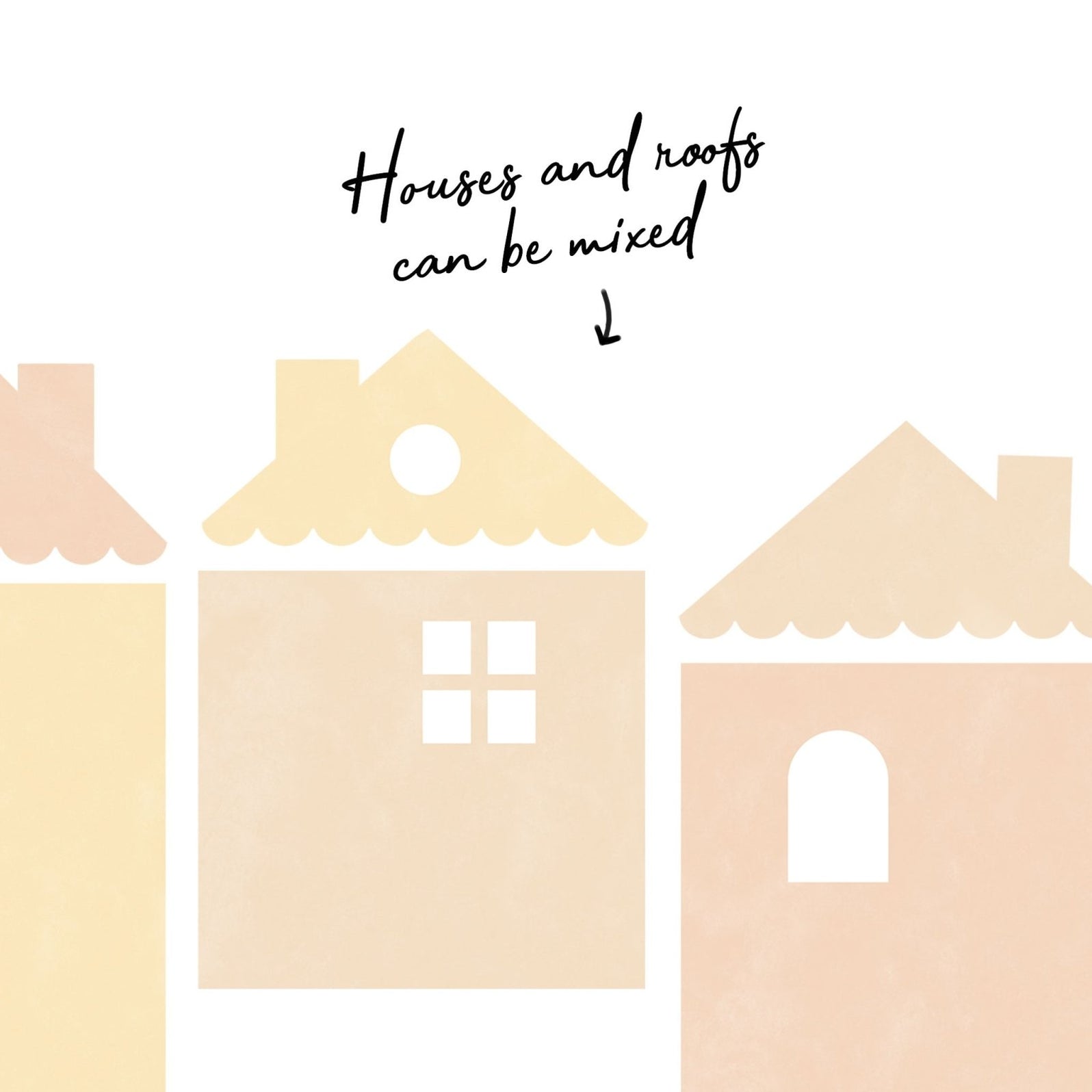Big City Houses Wall Stickers, plastic-free and easy to use — Made of ...