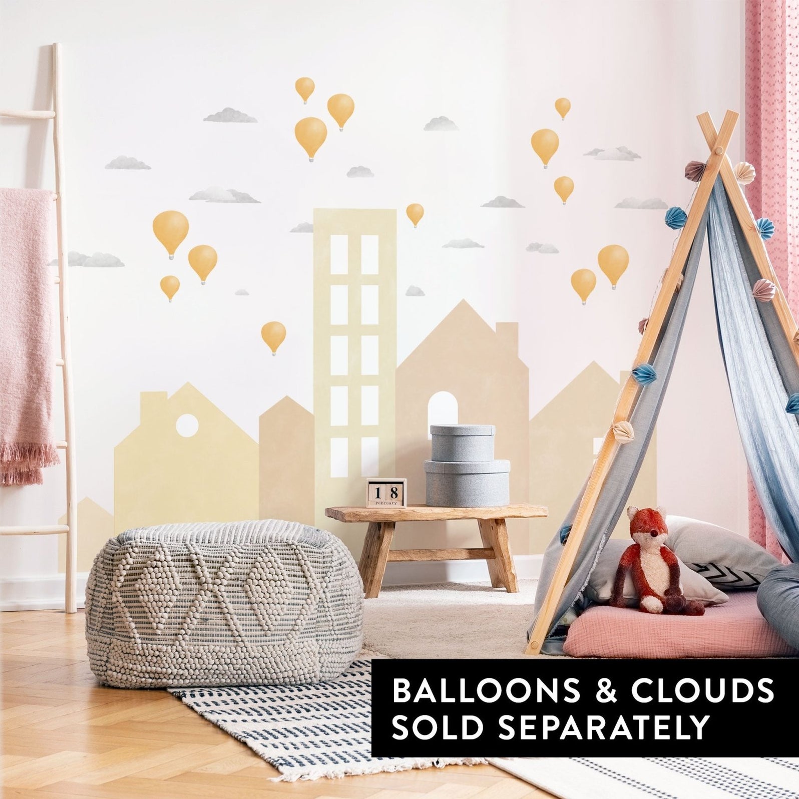 Big City Houses Wall Stickers, plastic-free and easy to use — Made of ...