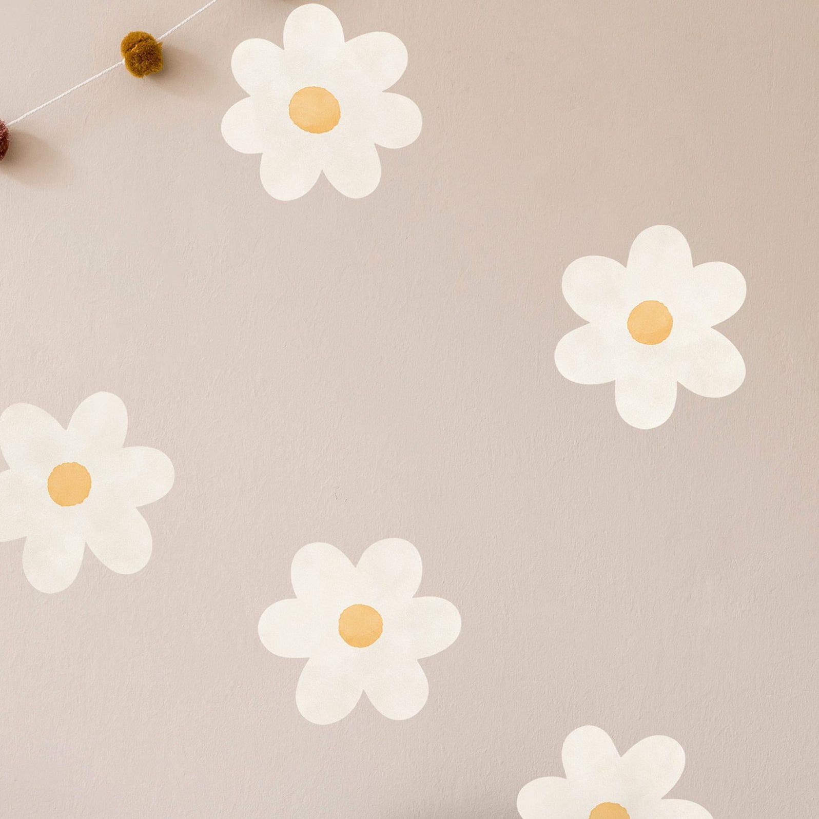 White Daisy Flower Wall Decals, plastic-free and easy to install — Made ...