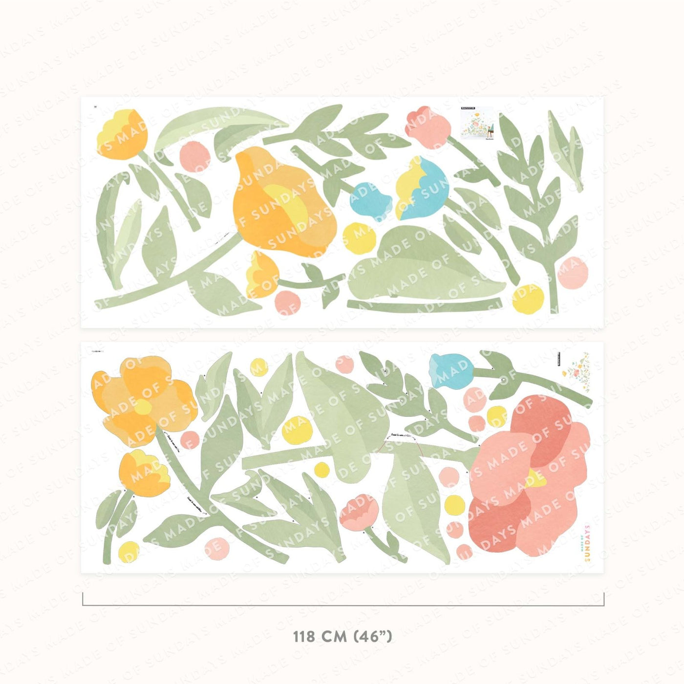 Big Floral Wall Stickers, plastic-free and awesome — Made of Sundays