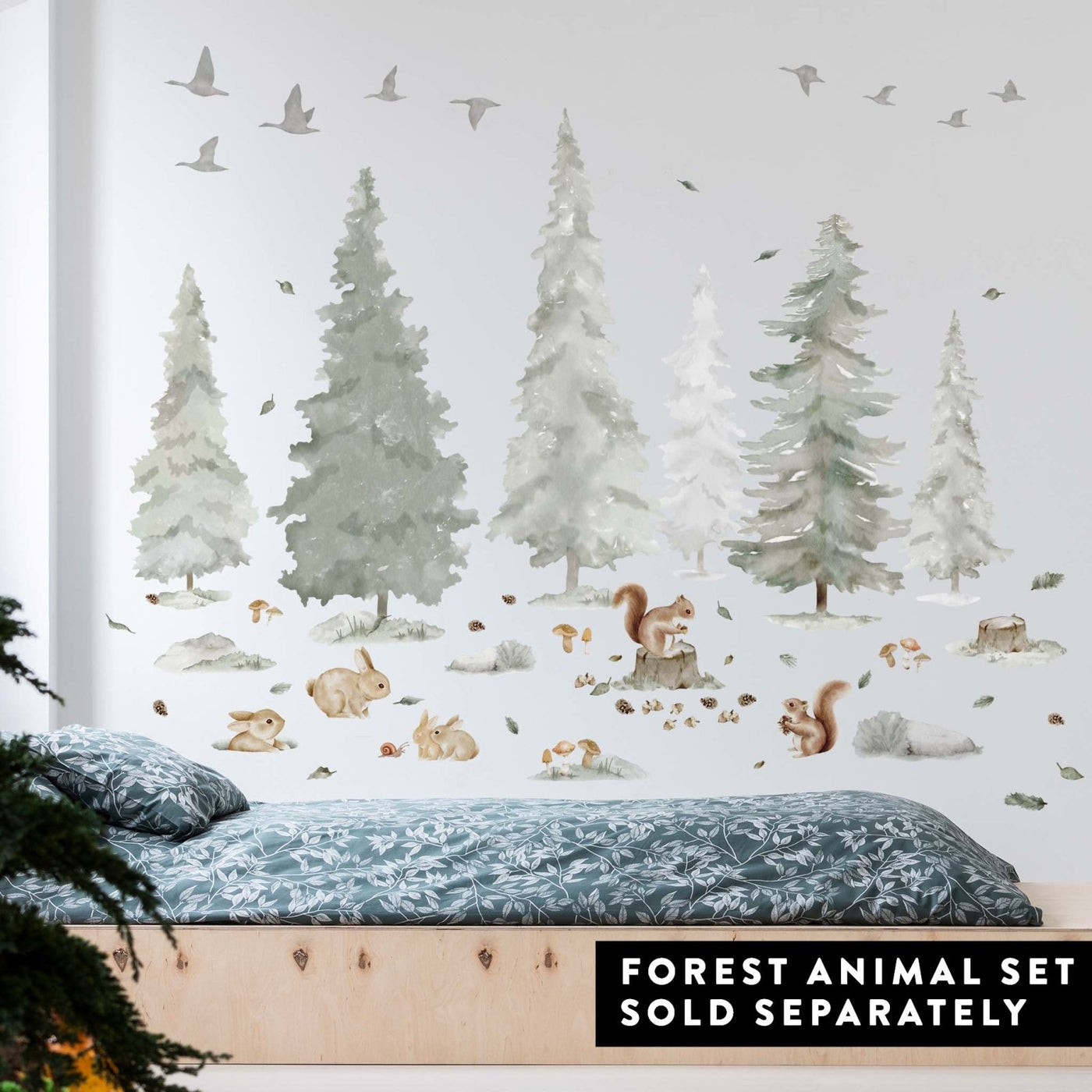 Nordic Pine Forest wall stickers for happy kids rooms — Made of Sundays