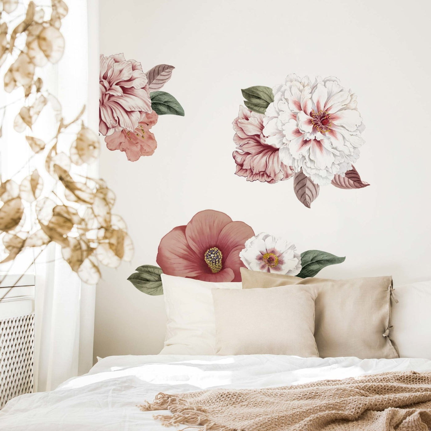 Big Vintage Florals Wall Stickers for bespoke interiors — Made of Sundays