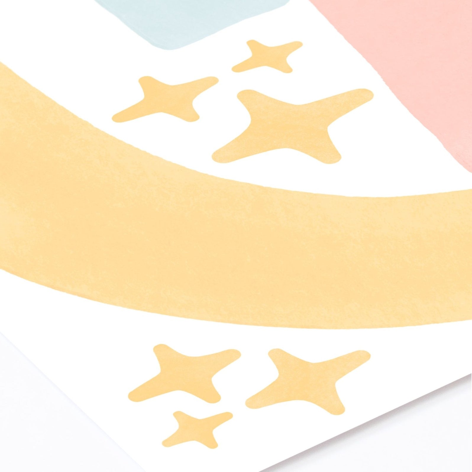 Big Watercolour Rainbow Wall Sticker, plastic-free kids room sticker ...