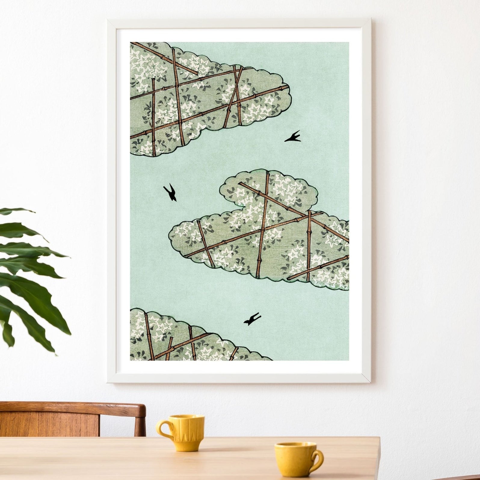 Blue Sky Vintage Japanese Woodblock Print Poster, Bijutsu Sekai — Made ...