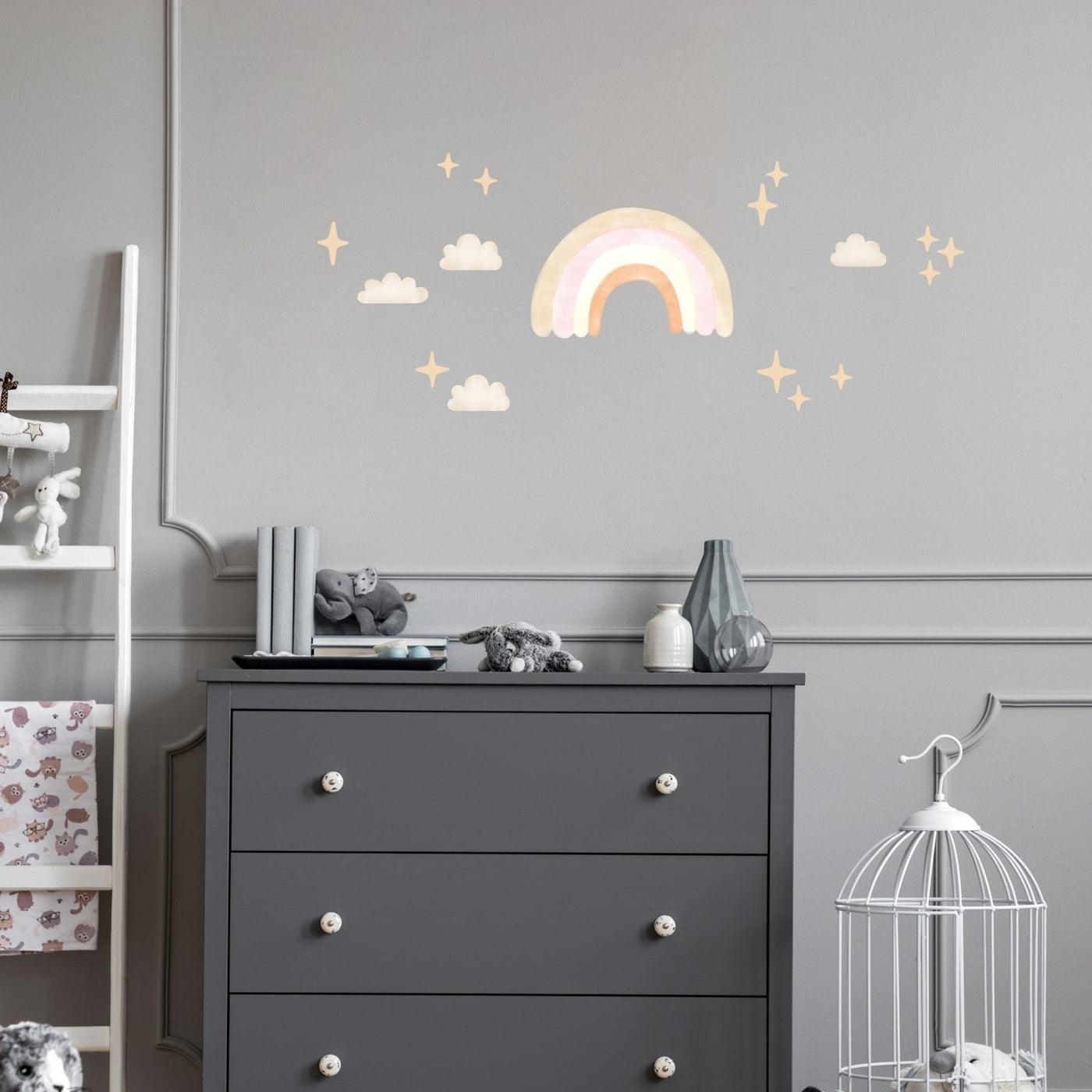 Boho Chic Rainbow decal in muted tones for neutral nursery decor — Made ...