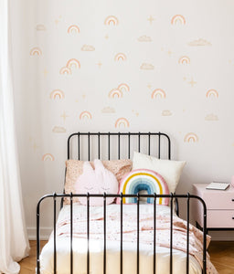 Boho Chic Rainbow decals in muted tones for neutral nursery decor ...