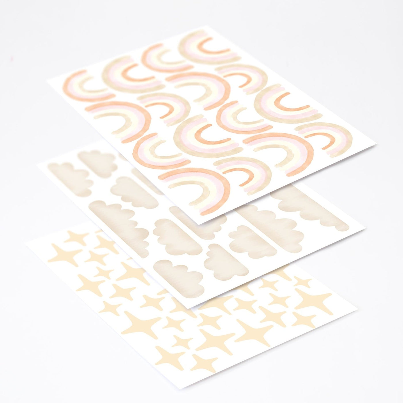 Boho Chic Rainbow decals in muted tones for neutral nursery decor ...