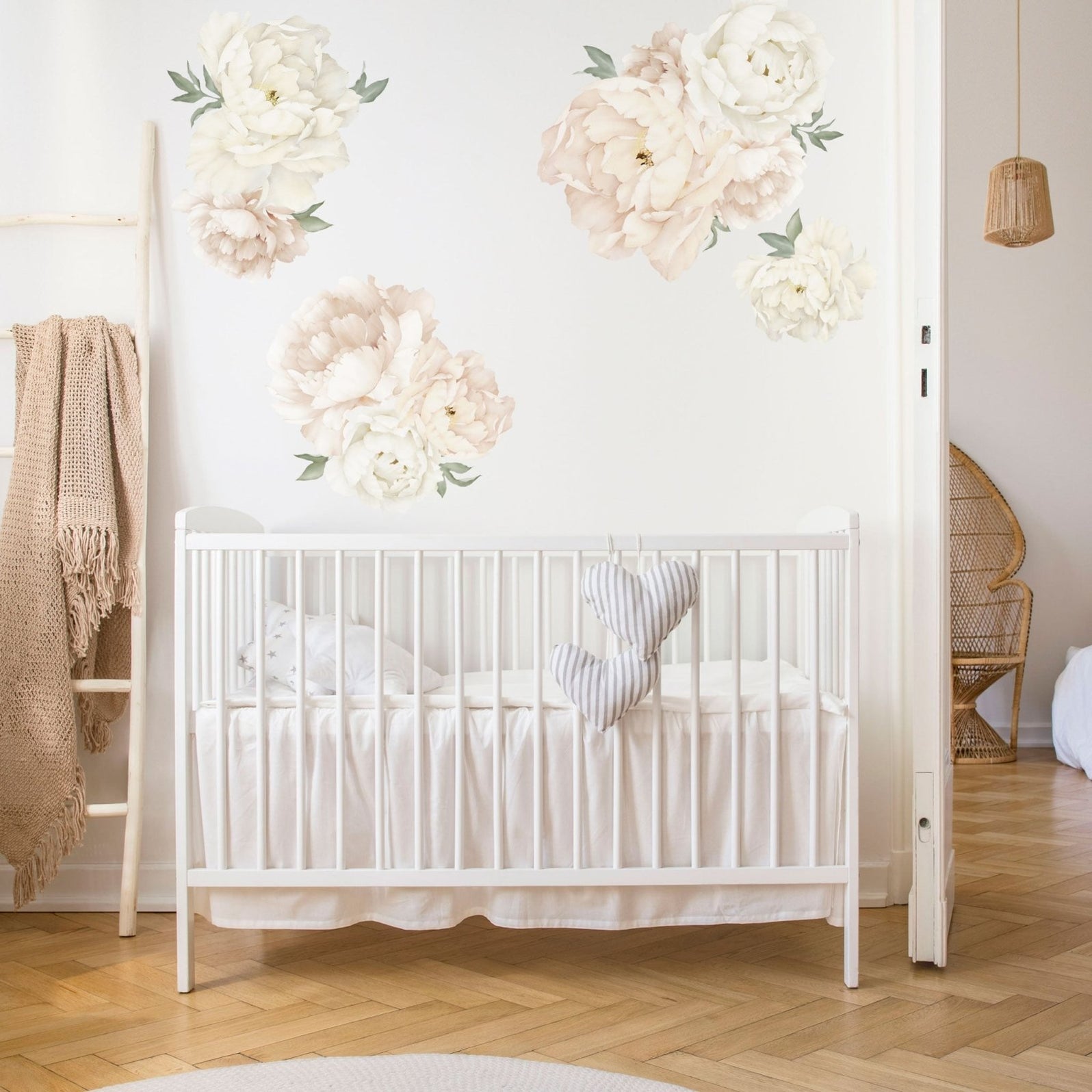 Beautiful watercolor Peony flower wall stickers in Boho-inspired ...