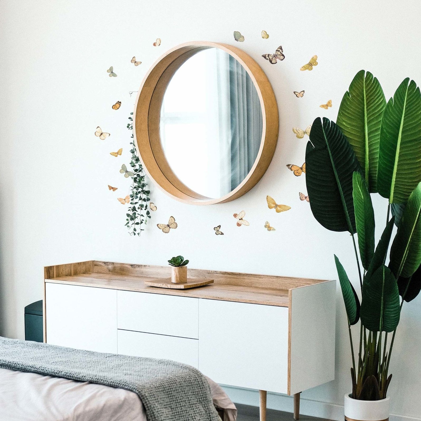 Vintage style Watercolour Butterflies wall stickers, eco-friendly wall ...