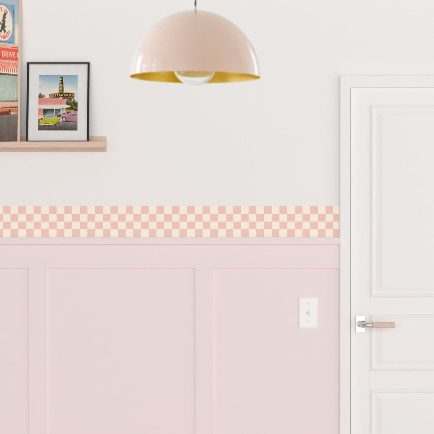 Checkerboard Peel & Stick Wallpaper Borders, self-adhesive wallpaper ...