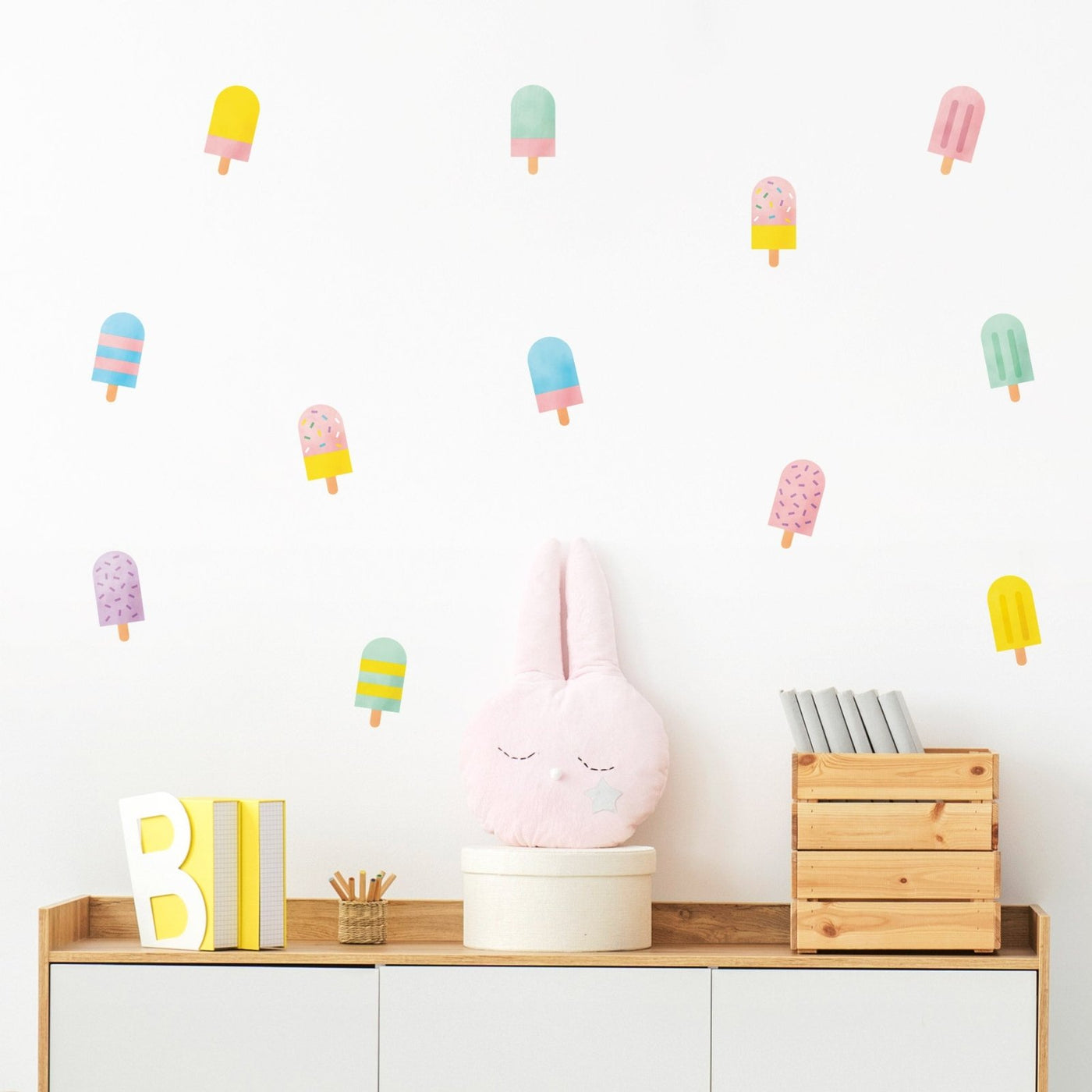 Colorful popsicle ice cream wall stickers for kids room decor — Made of ...