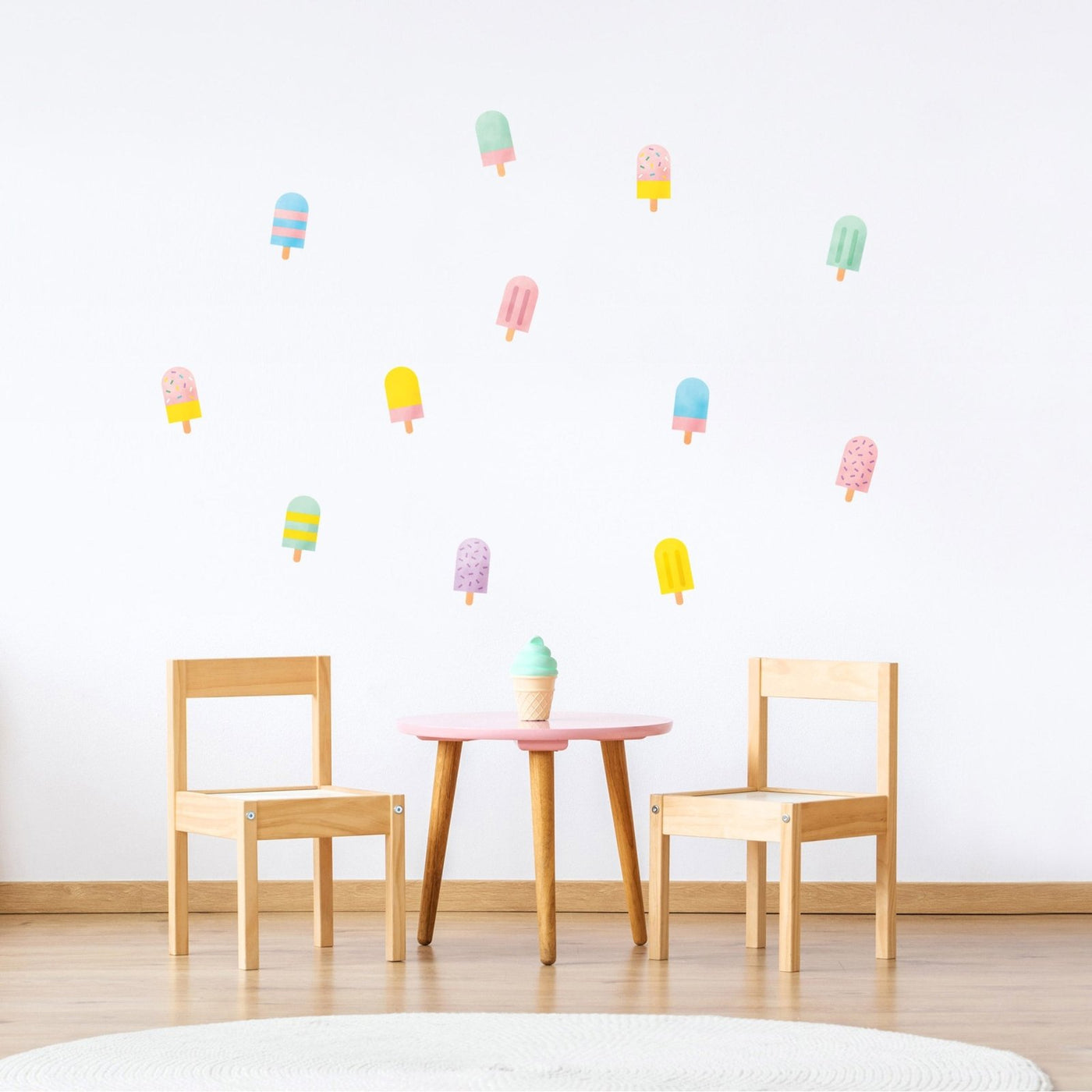 Colorful popsicle ice cream wall stickers for kids room decor — Made of ...