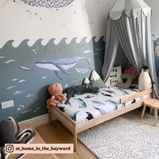 Deep sea whale, mermaid and diver wall decals for kids rooms — Made of ...