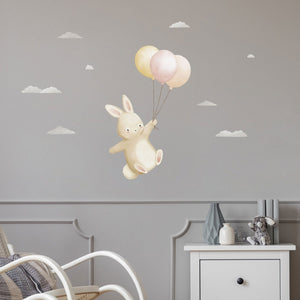 Floating Balloon Bunny Wall Decal for kids rooms and nurseries — Made ...