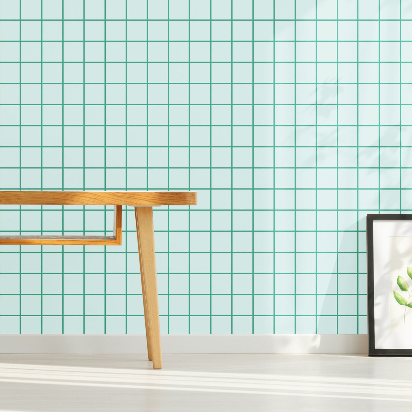 Medium Grid Peel & Stick Half wallpaper for happy homes - Made of Sundays