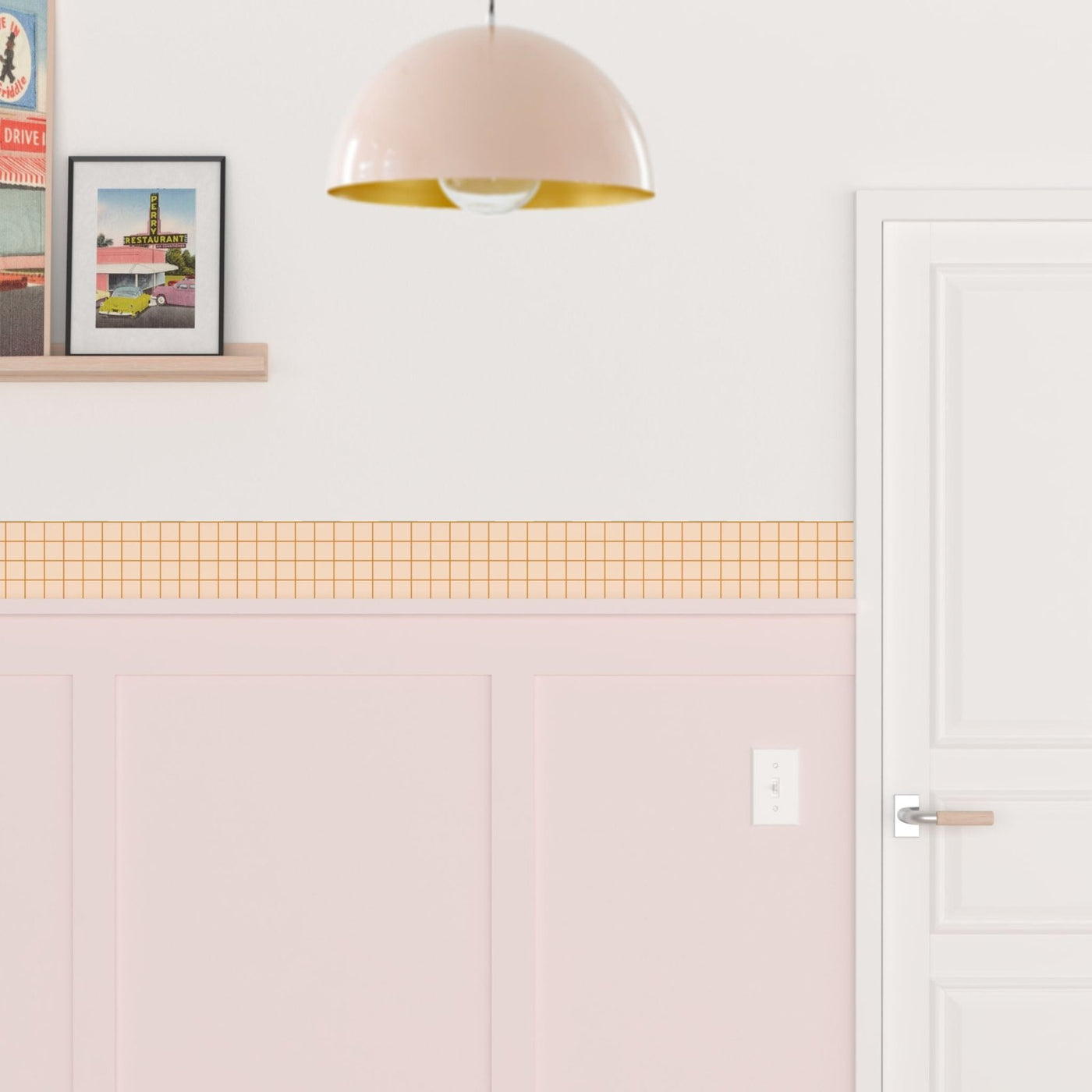 Grid Peel & Stick Wallpaper Borders, self-adhesive wallpaper — Made of ...