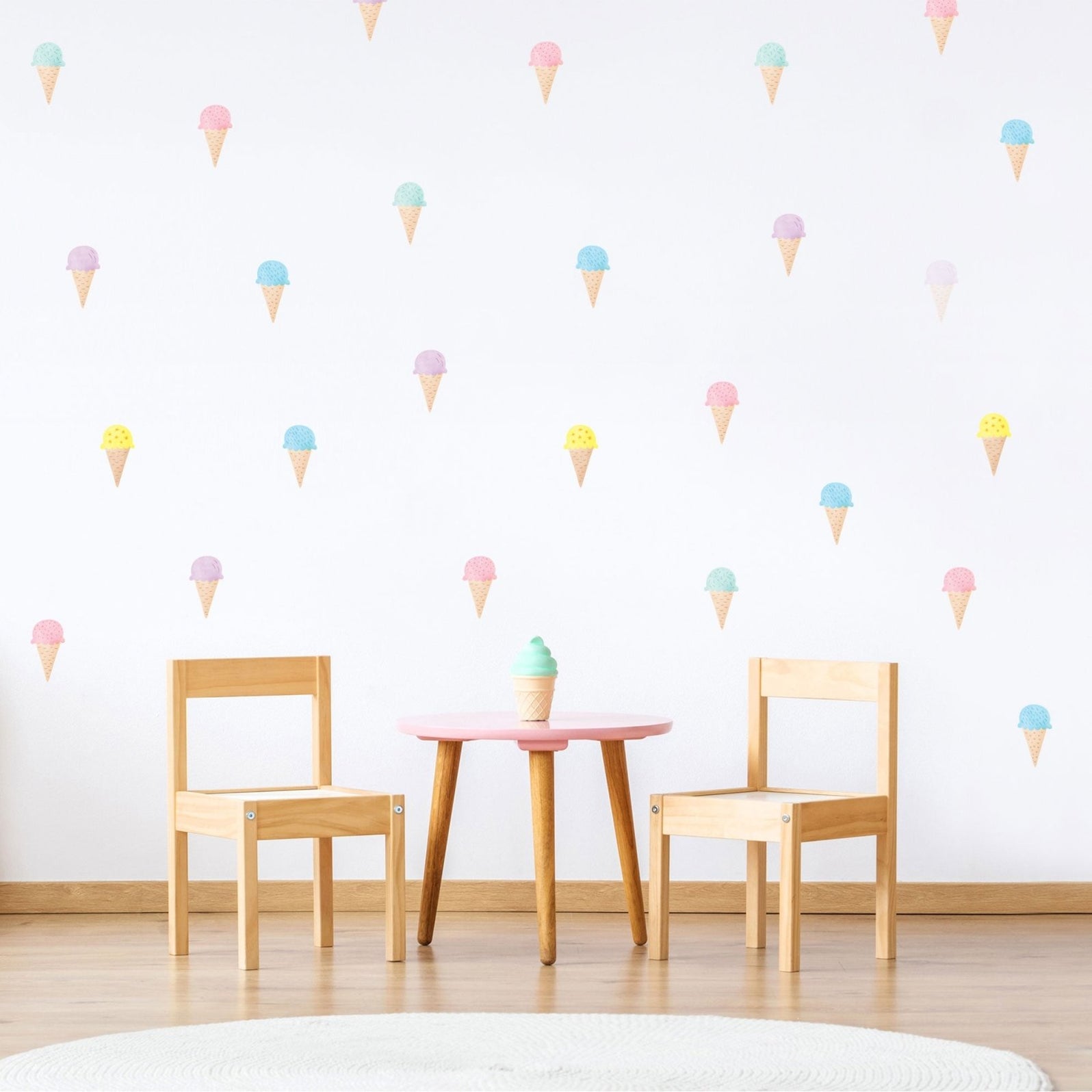 Ice Cream Cone Wall Stickers, plastic-free and easy to install — Made ...