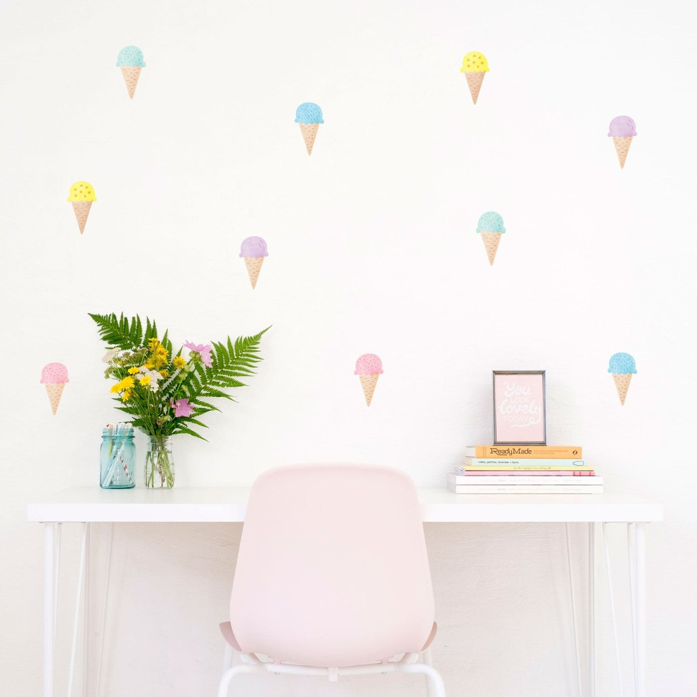 Ice Cream Cone Wall Stickers, plastic-free and easy to install — Made ...