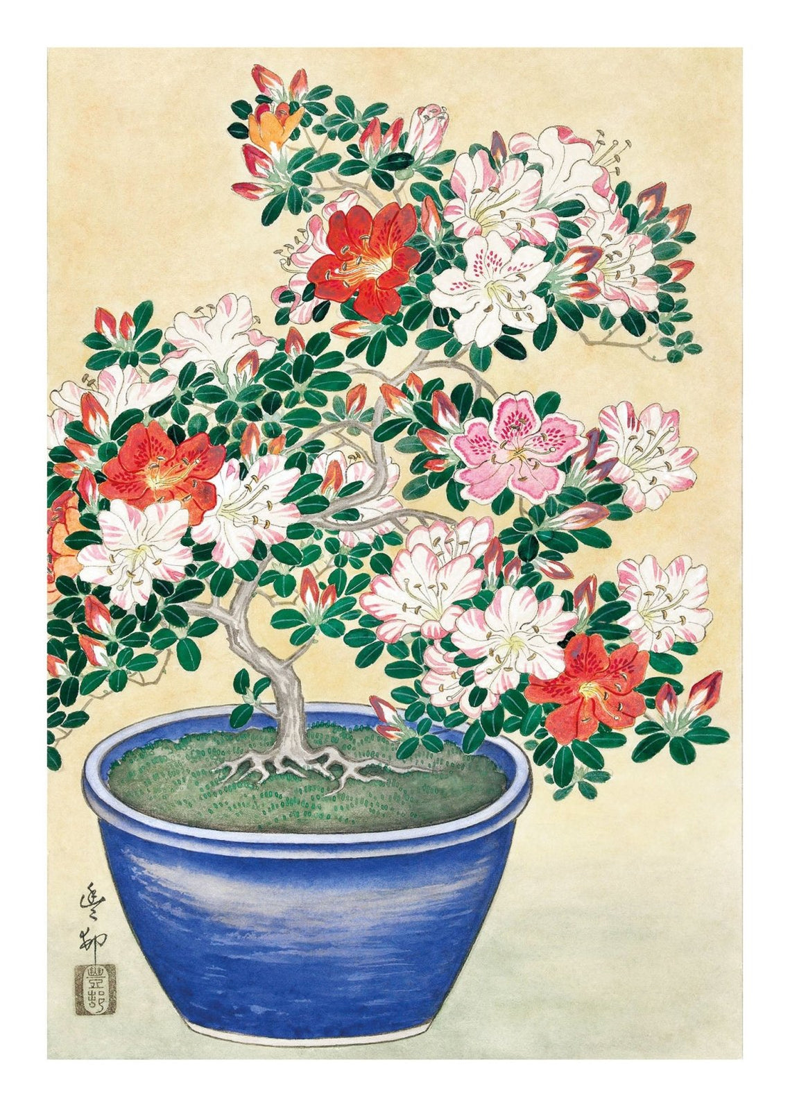 Japanese Azalea Flower, vintage Japanese poster - Made of Sundays