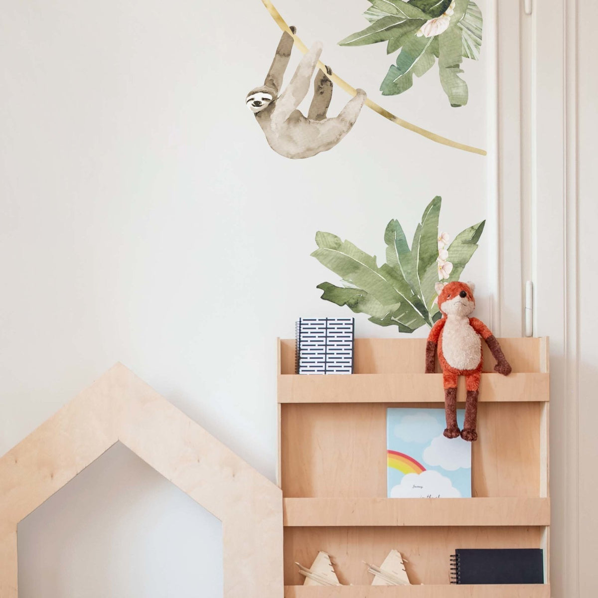 Hanging Sloth Wall Sticker, plastic-free kids room decor — Made of Sundays