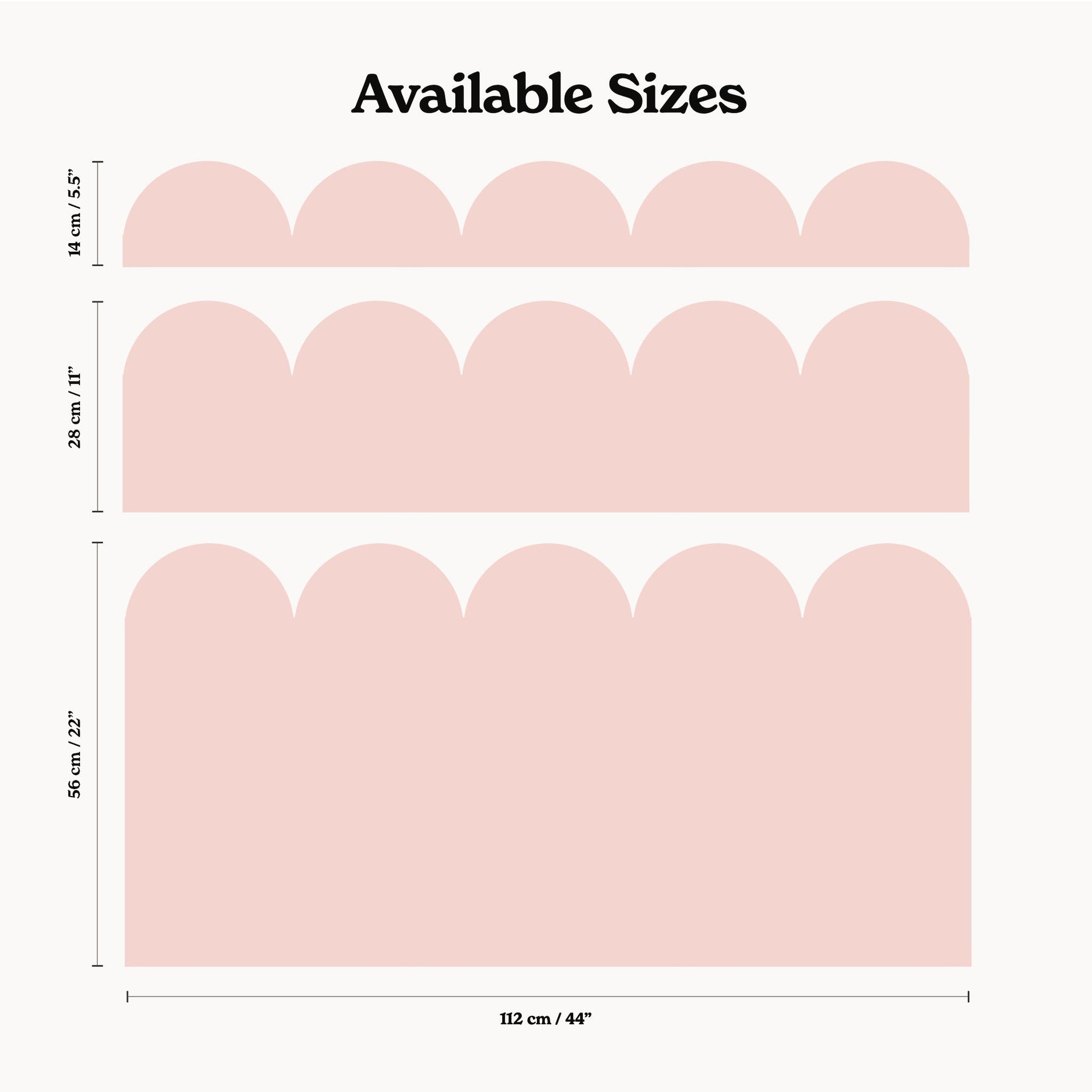 Large Scalloped Border Wallpaper, easy peel and stick scallops — Made of Sundays