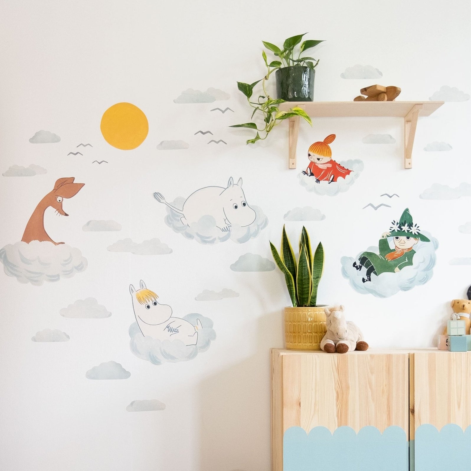 Moomins on Clouds Wall Stickers, Moomin decals for kids rooms — Made of ...
