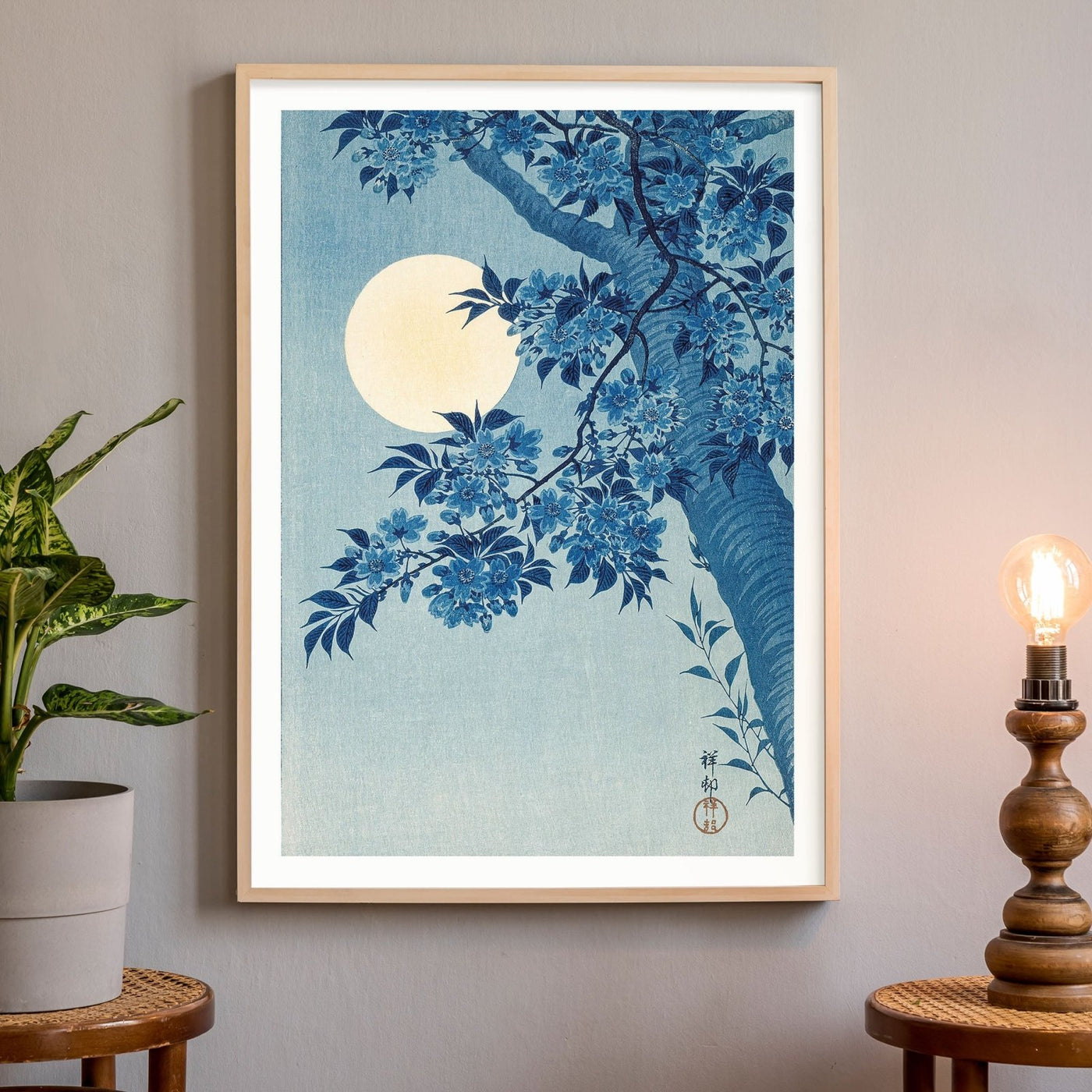 Moonlit Tree, vintage Japanese poster - Made of Sundays