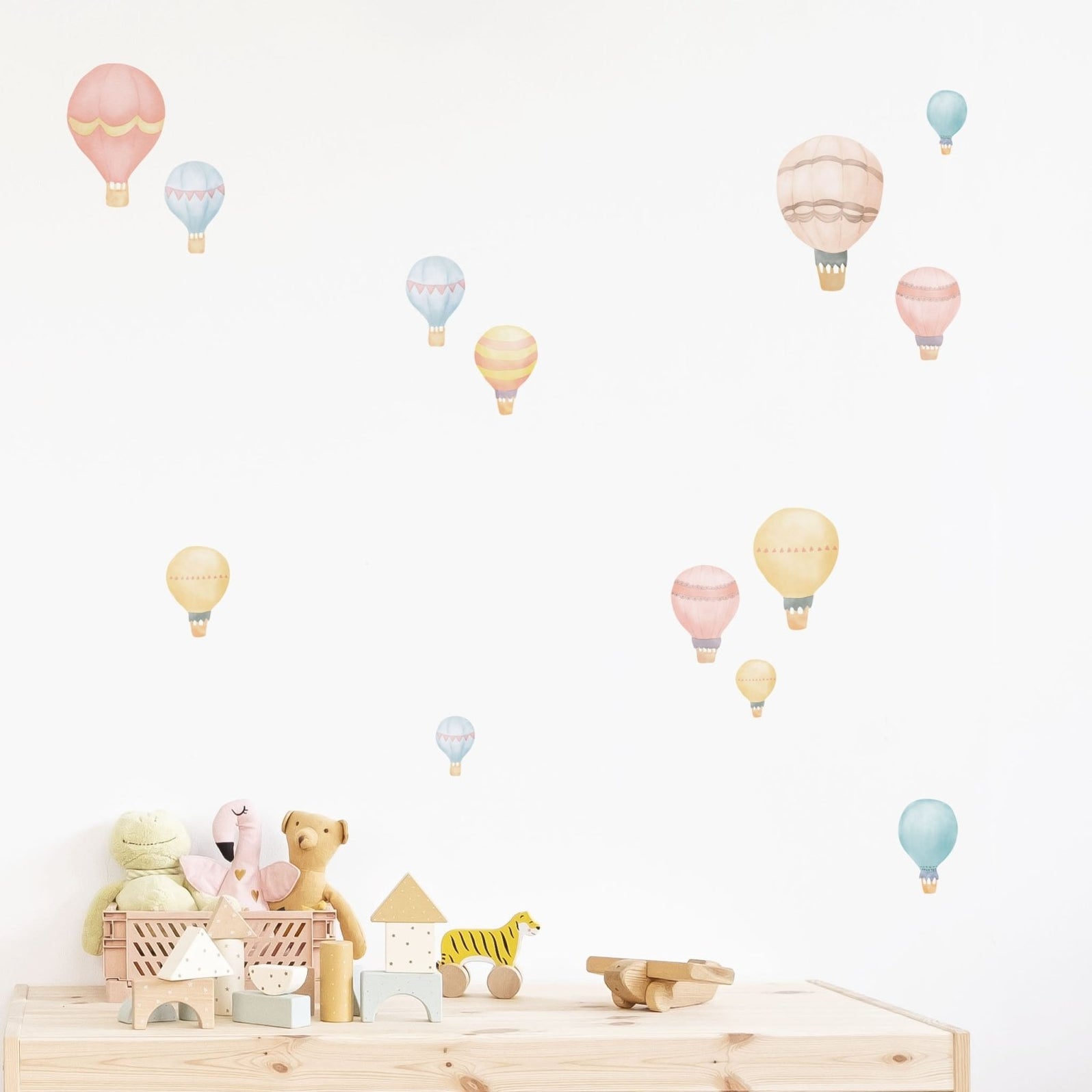 Beautiful hot air balloon wall stickers for happy kids rooms - plastic ...