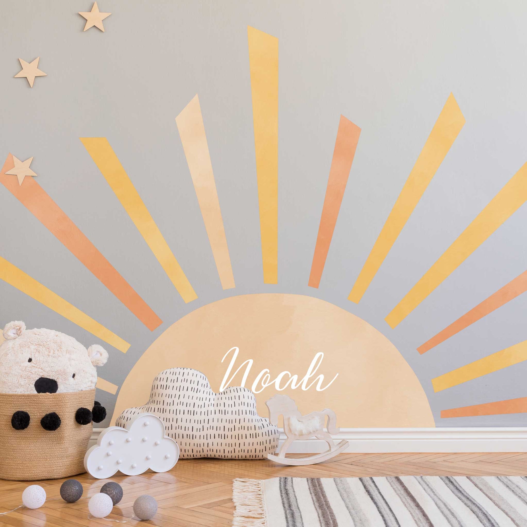 Personalised Big Rising Sun Wall Sticker for awesome kids' rooms — Made ...