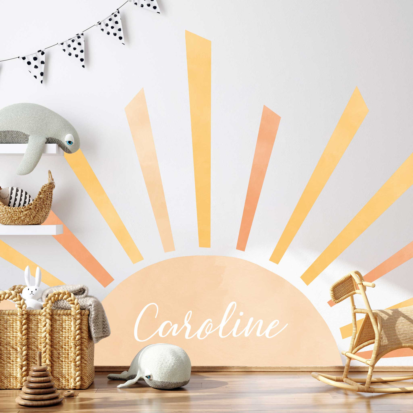 Personalised Big Rising Sun Wall Sticker for awesome kids' rooms — Made ...