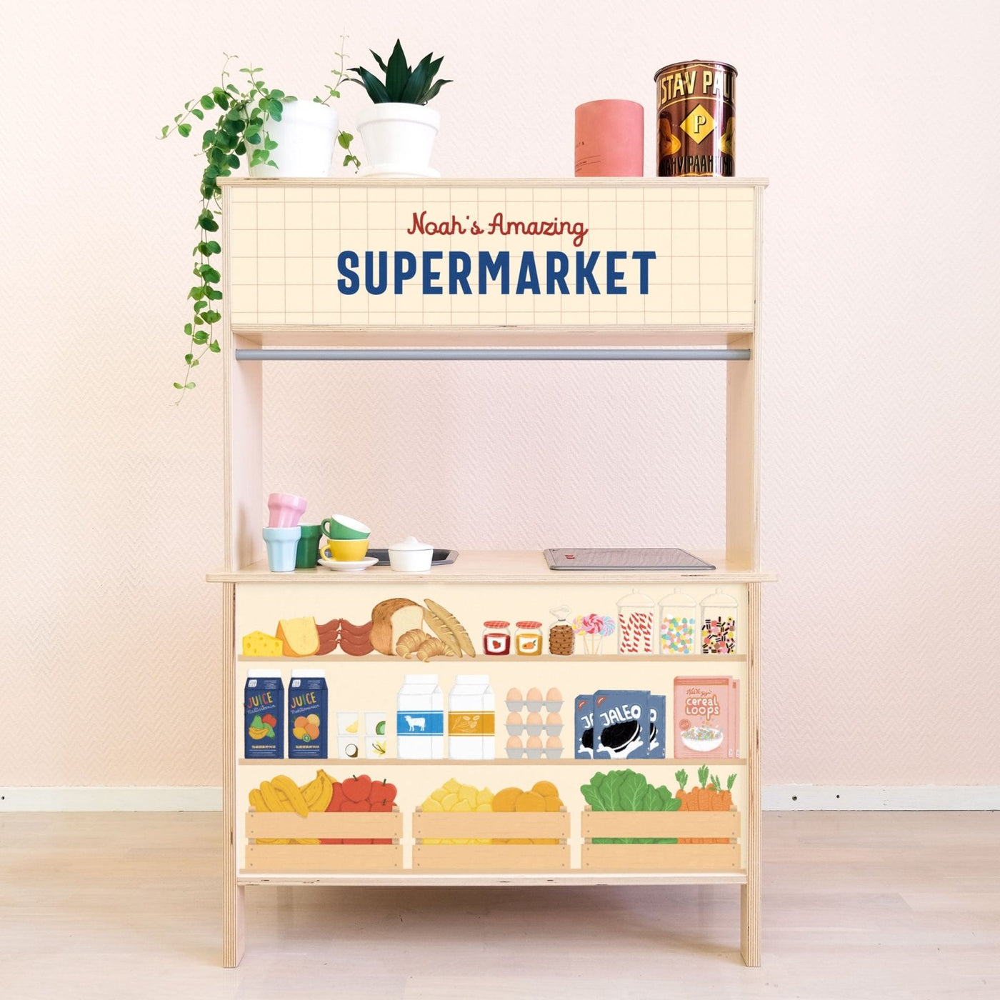 Grocery Store decals for the Ikea Duktig Play Kitchen hack — Made of ...