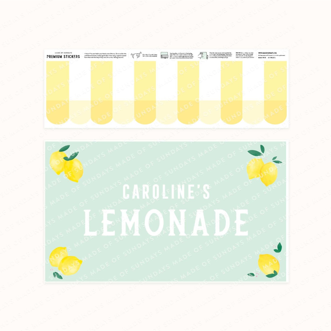 Lemonade Stand decals for the Ikea Duktig Play Kitchen hack — Made of ...