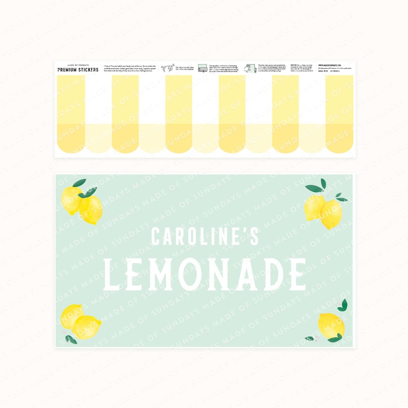 Lemonade Stand decals for the Ikea Duktig Play Kitchen hack — Made of ...