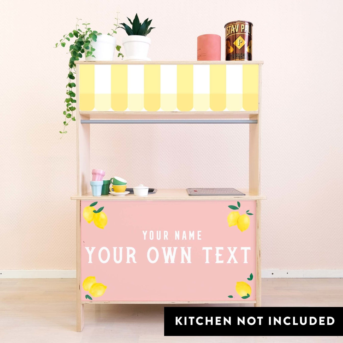 Pink Lemonade Stand decals for the Ikea Duktig Play Kitchen hack — Made ...