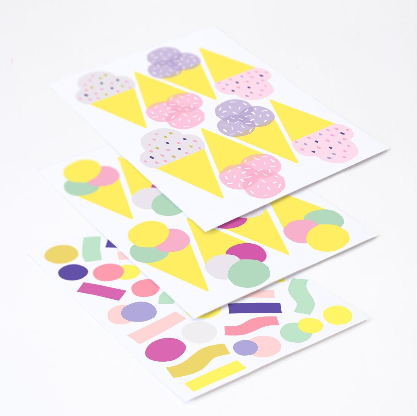 Pop Series Ice cream Sticker pack for walls, Cute interior decor — Made ...