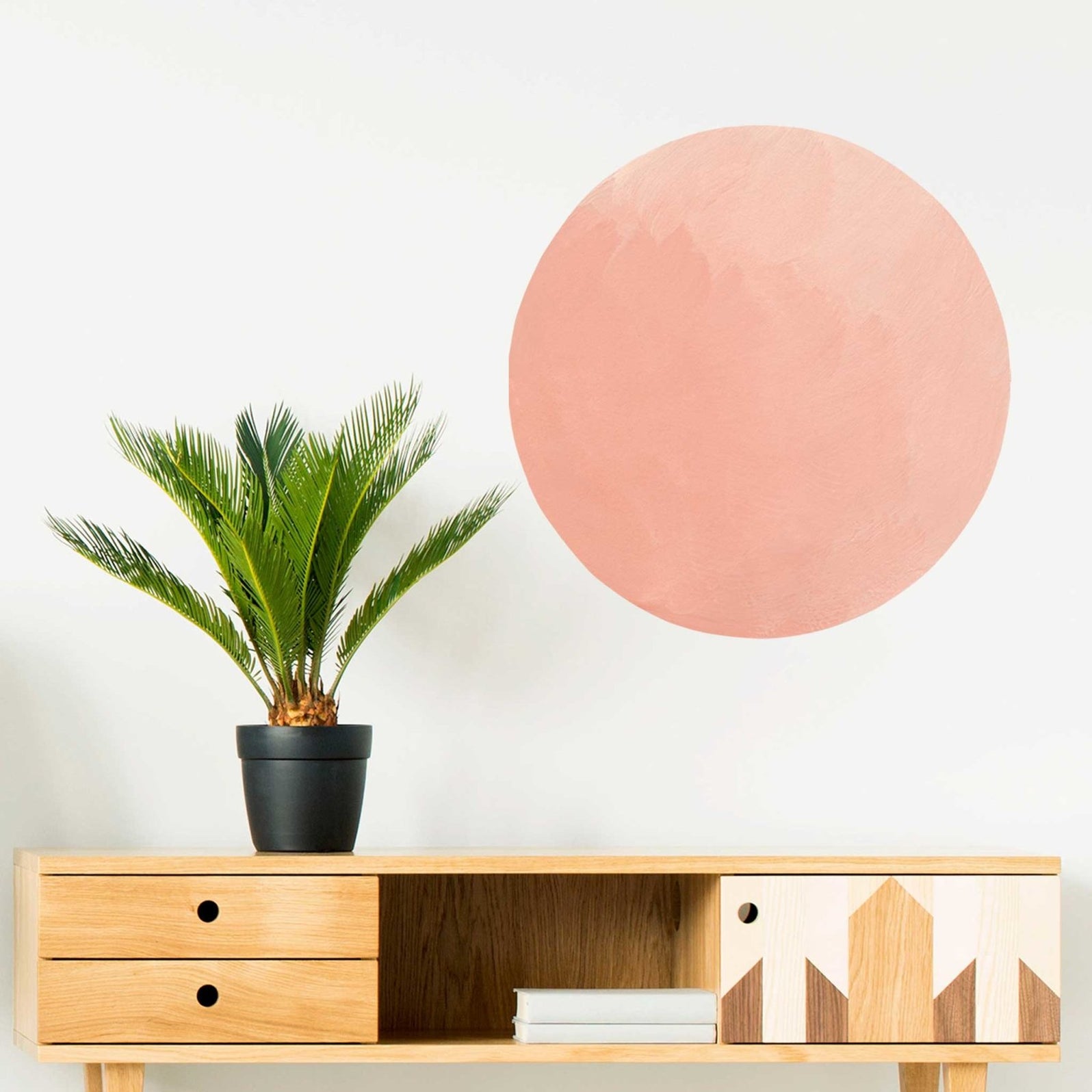 Small Abstract Circle wall sticker with beautiful texture, plastic-free ...