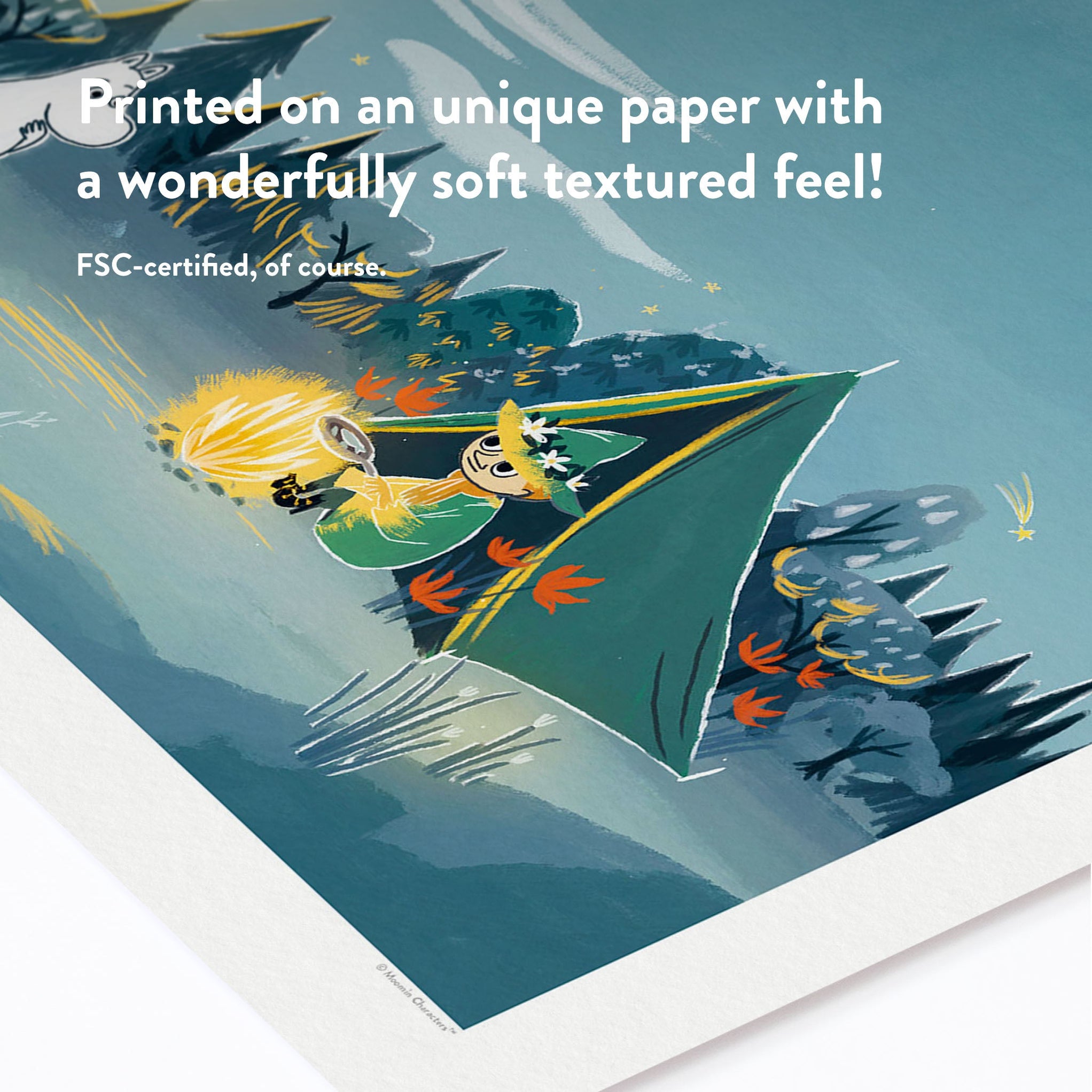 Snufkins Campfire Moomin Poster, Tove Janssons Moomin stories wall ...